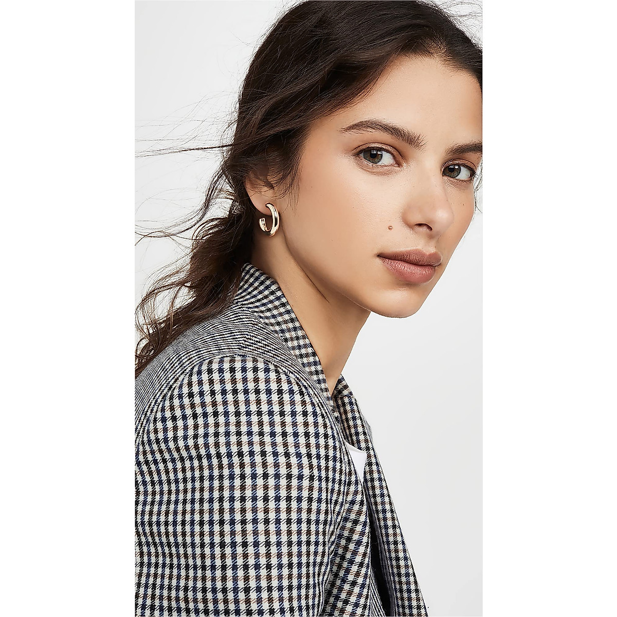 Alexa Leigh Women's Everyday Hoops, Yellow Gold, One Size