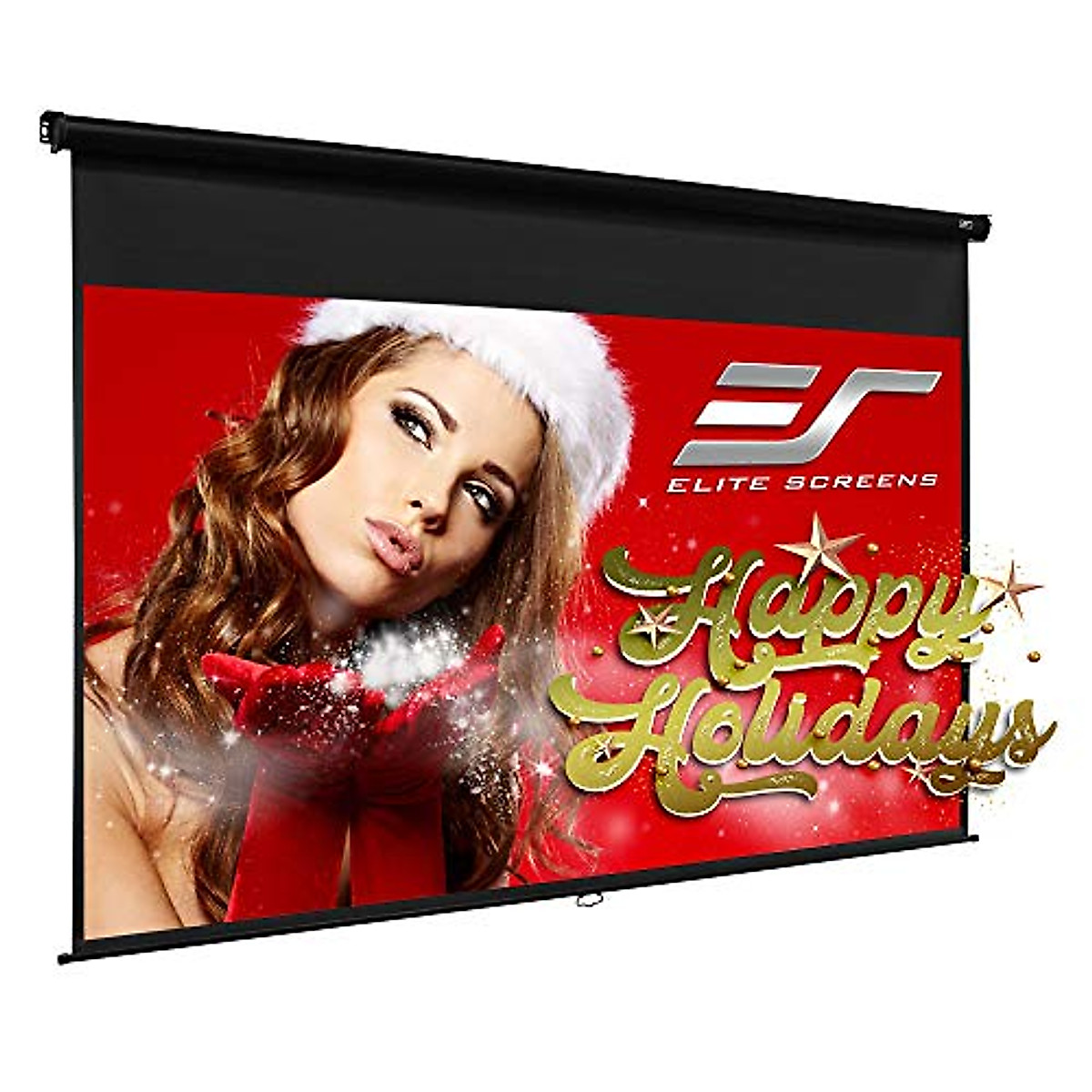 Elite Screens Manual Series, 150-INCH 16:9, Pull Down Manual Projector Screen with AUTO LOCK, Movie Home Theater 8K / 4K Ultra HD 3D Ready, 2-YEAR WARRANTY, M150UWH2