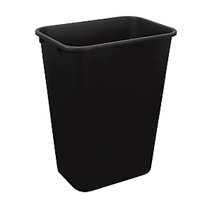 AmazonCommercial 10 Gallon Commercial Office Wastebasket, Black, 1-Pack