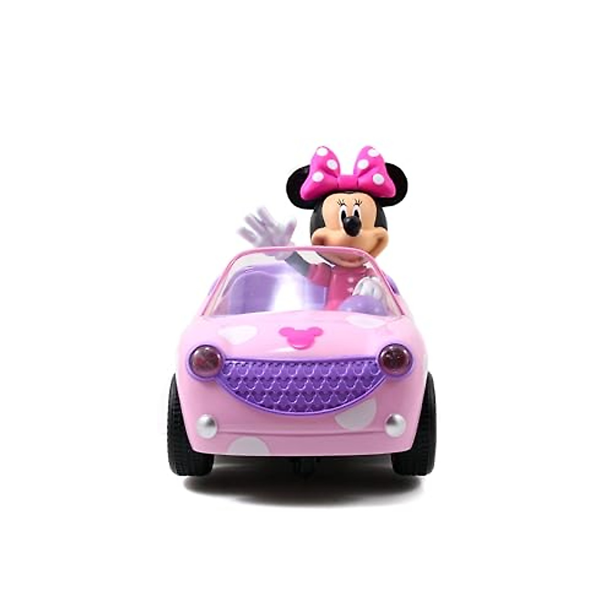 Disney Junior Minnie Mouse Roadster RC Car with Polka Dots, 27 MHz, Pink with White Polka Dots, Standard (97161)