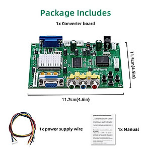 Mcbazel Arcade Game RGB/CGA/EGA to VGA HD Game Video Output Converter Board for Arcade Game Monitor to CRT LCD PDP Projector