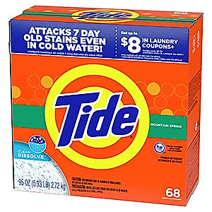 Tide Powder Laundry Detergent, Mountain Spring, 68 loads, 95 oz