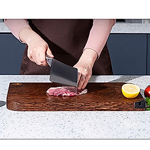 GULRUH Wood Cutting Boards for Kitchen, Ebony Wood Cutting Board, Solid Wood Cutting Board, Kitchen Household Vegetable Cutting Square Thickened Whole Wood Cutting Board