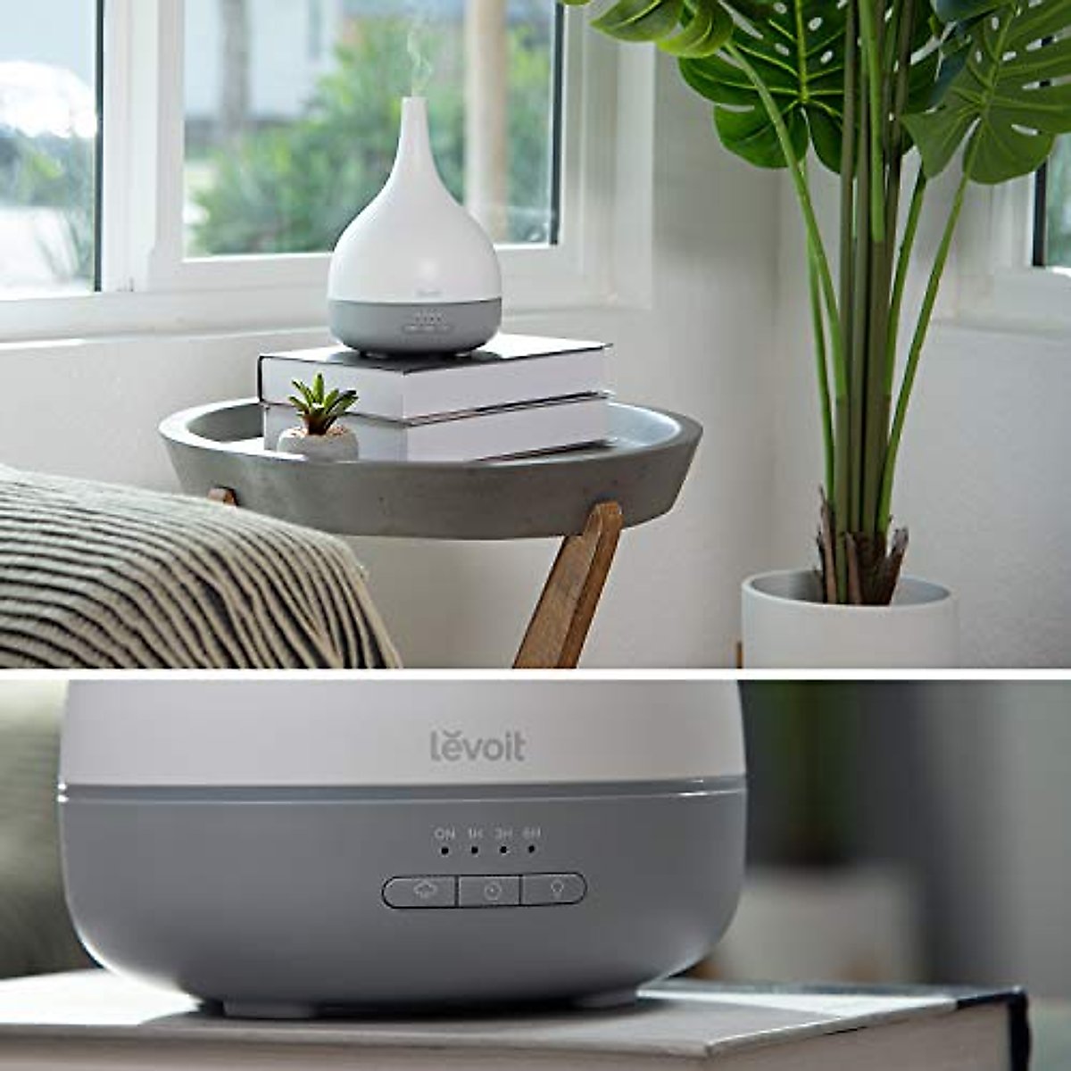 LEVOIT Essential Oil Diffuser, Aromatherapy Diffuse, Cool Mist Humidifier,300ml Aroma Diffuser with 7 Color Lights & Timer, Auto Shut-off, for Home Bedroom