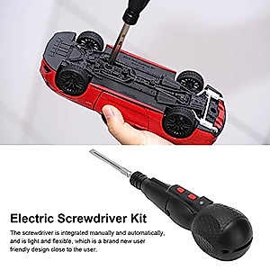 WALFRONT Mini Electric Screwdriver Cordless Integrated USB Rechargeable Power Screwdrivers Portable Automatic Home Repair Tool Support CW CCW with LED Light 10W 280RPM 3.6VDC