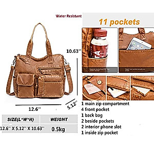 Women's Tote Bag Large Capacity Soft PU Leather Handbags for Women Hobo bags Tote Shoulder Messenger Crossbody Bags