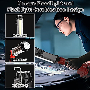 Taingwei 2000LM LED Work Light for Craftsman V20 Battery, 25W Flashlight for Camping, Car Repairing, Emergency and Job Site Lighting