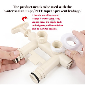 Water Softener Bypass Valve with Threaded Adapters Replacement 7129871 for Kenmore, GE, Whirlpool, Morton, NorthStar, EcoWater, EcoPure Replaces 34371, WS15X10012, 3437, 3437299 and 42-3437