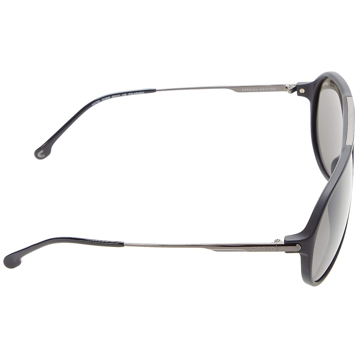 Carrera Women's Hot65 Pilot Sunglasses, Black/Polarized Gray, 63mm, 11mm