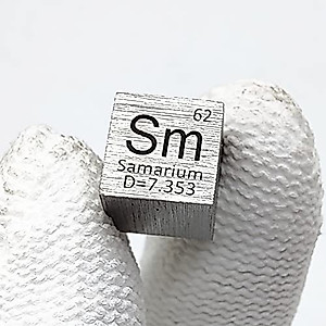 1PCS 10mm Samarium Element Cube for Element Collection 0.39" Sm Density Cube Periodic Table Collect DIYs Biz Gift