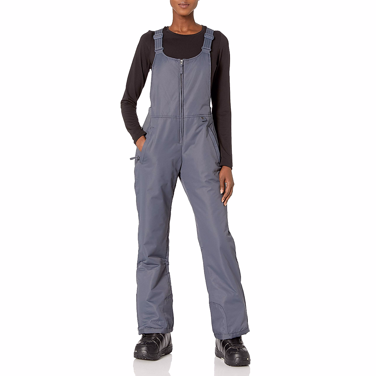 Arctix Women's Essential Insulated Bib Overalls, Steel, 2X Short