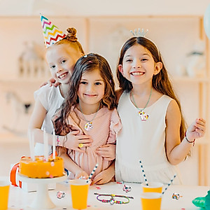 Little Girls Jewelry Sets, Kids Jewelry for Toddler Girl Costume Jewelry Ages 4-6 6-8, Play Rings Unicorn Necklaces Bracelets for Toddlers, Childrens Gift Set Age 3-5 5-7 4 5 6 7 8 Year Old Girl Toys