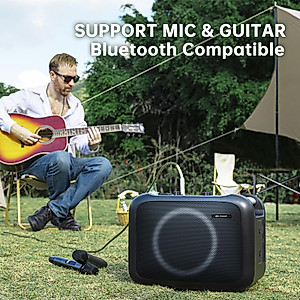 UIBI Portable Power Station with Bluetooth Speaker, 1120Wh LiFePO4 Battery Generator 1200W(2400W Peak), 1.5H to Full, with 2 Mics, PD100W/QC3.0/UPS Support, Solar Generator for Home Backup, Outdoor RV