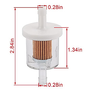 HIPA 691035 493629 Fuel Filter Lawn Mower Part for Briggs and Stratton Lawn Mower Accessories 40 Micron 493629 5065 691035 12hp 17.5hp 27hp 35hp Engines Kawasaki 49019-0027