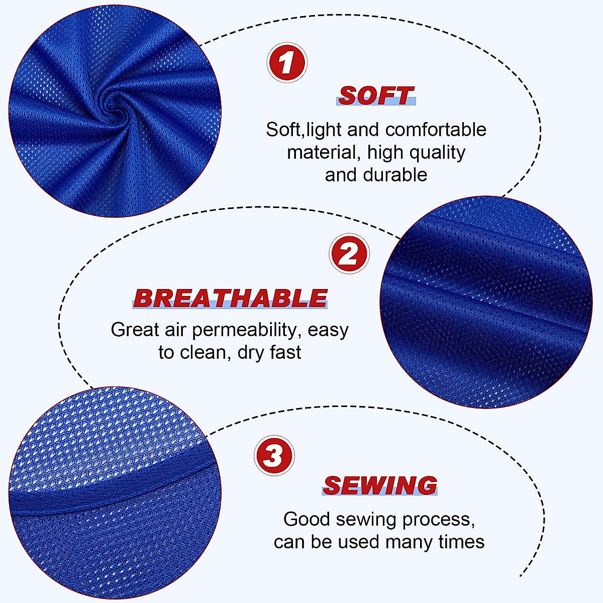 Geyoga 12 Pcs Soccer Pinnies Youth Basketball Practice Jersey Soccer Training Equipment for Sports(Red, Blue)