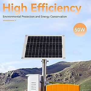 50W 30A Solar Battery Charger, 12V 24V Monocrystalline Solar Panel Kit Solar Panel Charger Controller Solar Panel Solar Panel Charging Kit Solar Charger for Car Boat Marine RV Trailer Truck Camping