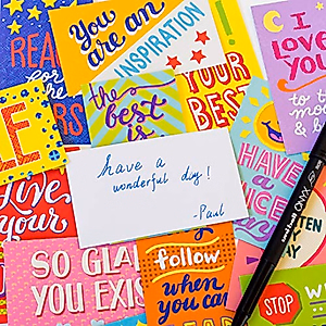 Youngever 300 Pack Motivational Quote Cards, 100 Unique Inspirational Designs Cards, Business Card Sized Encouragement Cards, Gifts for Employees, Thinking of You Gifts, Appreciation Cards
