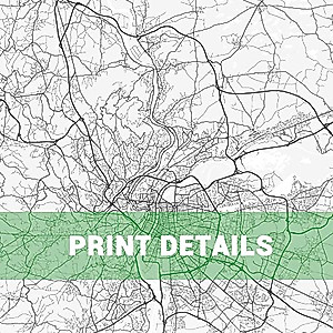 Dear Mapper Lyon France View Abstract Road Modern Map Art Minimalist Painting Black and White Canvas Line Art Print Poster Art Print Poster Home Decor (Set of 3 Unframed) (16x24inch)