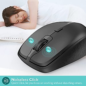 BreSii Wireless Bluetooth Mouse: Wireless Mouse for Laptop, 5PACK Bluetooth Computer Mouse Ergonomic Optical Mice Wireless Silent USB Mouse for IPAD MacBook Tablet Notebook PC Phones