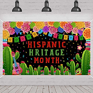 Hispanic Heritage Month Backdrop Hispanic Heritage Decorations World Flag Banner Hispanic Latino Spanish Home Office Photography Background Board Wall Hanging Sign Photo