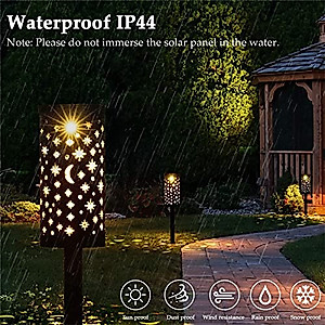1PCS Solar Lantern Lights Star Moon Sunlight lamp Waterproof Outdoor Ramadan Hanging Lights for Home Garden Path Decoration Dropship