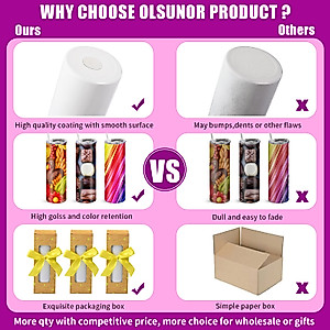 OLSUNOR 24 Pack Stainless Steel 20 oz Sublimation Tumblers Set, Skinny Straight, Lids, Straws, Sublimation Shrink Wrap, DIY Stickers, Individually Gift Boxed