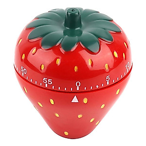 Kitchen Timer, Strawberry Shaped 60 Minutes Kitchen Timer Mechanical Time Reminder Timer Wake Up Kitchen Accessorie for Cooking