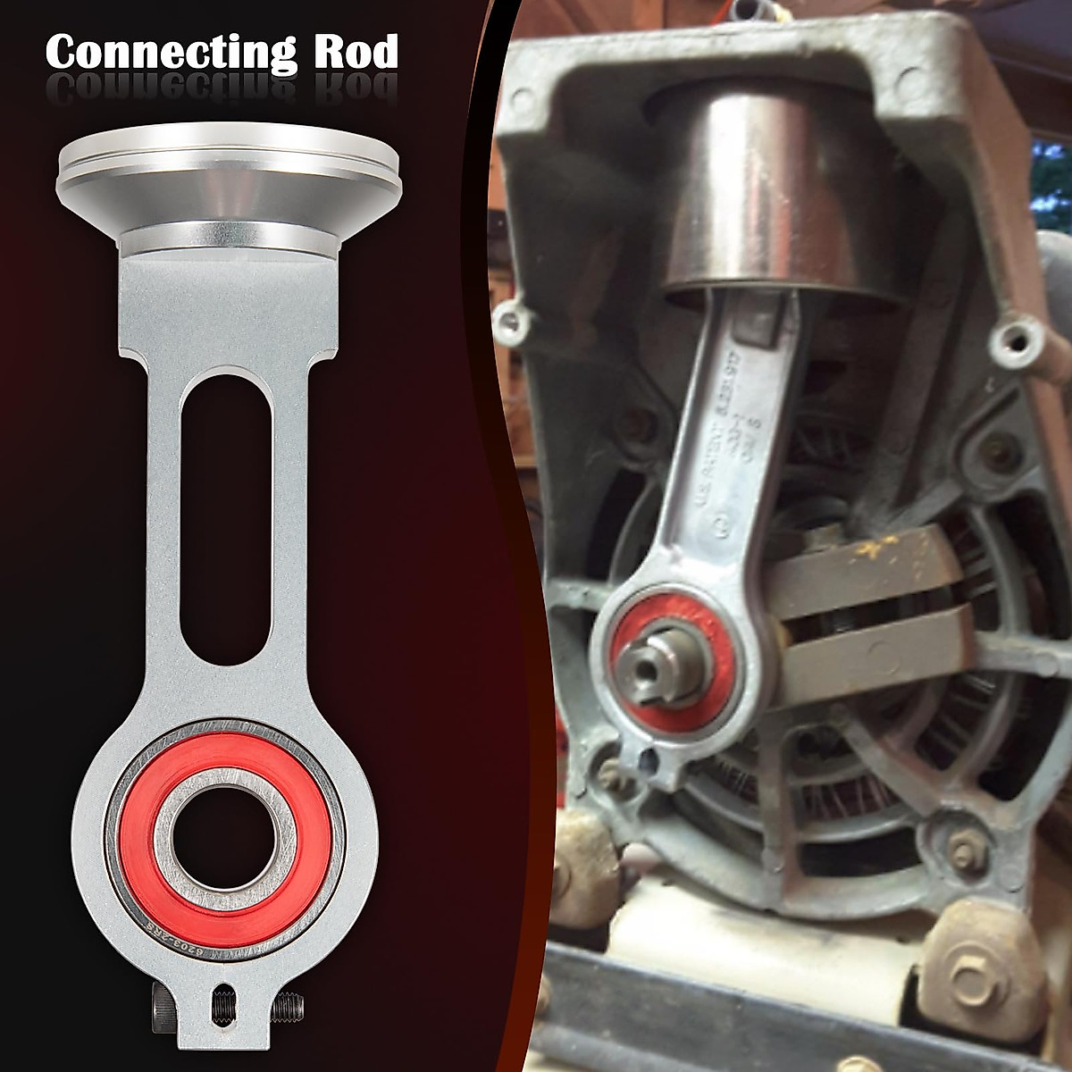 KK-4835 Compressor Piston Kit Connecting Rod Replacement Kit Perfectly Fits for Sears Craftsman Devildiss Dewalt Porter Cable Oil Free Air Compressor Pump, Comparable to KK-4835 KK-5081 A02743