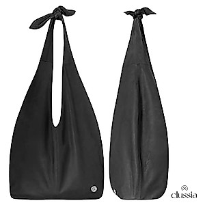 Style à la Porte Black Leather Hobo Bag from 100% Luxury Light-Weighted Calf Leather with Removable Wristlet Pouch DELUXE | Bolso Cuero Negro
