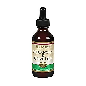 Lifetime Organic Oregano Oil and Olive Leaf Drops | Healthy Immune System Support | Made in The USA | 2 FL oz | 59 Servings