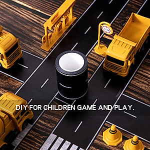 TSSART Roadway Tape - Black Residue Free Road Car Track Tape for Kids Birthday Party Racing Party Decoration - 2.4 Inch Wide 40 FT Long