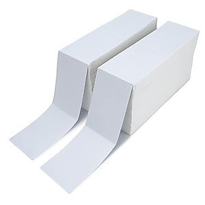 ESSENTIAL Fanfold 4" X 6" Direct Thermal Shipping Labels with Perforations, 5000 Labels, Permanent Adhesive - Compatible with Rollo & Zebra Printer