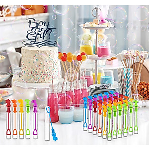 ABSOFINE 36 Pack Mini Dinosaur Bubble Wands, Kids Party Favors Bubble Wand for Birthday Wedding Christmas Themed School Classroom Prizes for Boys & Girls (Dinosaur)