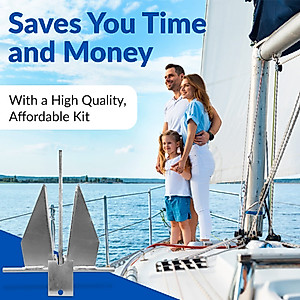 Heavy Boat Anchor Kit Fluke Anchor with Anchor Chain and Boat Anchor Rope Set Boat Anchors for Different Size Boats Pontoon