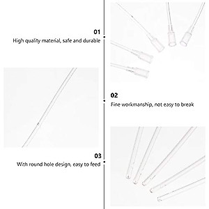 balacoo 5pcs Pet Medicine Feeder Reuseable Plastic Baby Parrot Tablet Dispenser Young Birds Milk Feeding Tube for Small Animals Young Cockatiel Budgie Birds Transparent