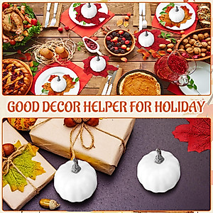 Tigeen 50 Pcs Artificial Mini Fake Pumpkins with 100 Pcs Lifelike Fake Maple Leaves Thanksgiving Lifelike Simulation Mixed Pumpkins for Decorating Fall Harvest Garland Small Realistic Pumpkin for Home