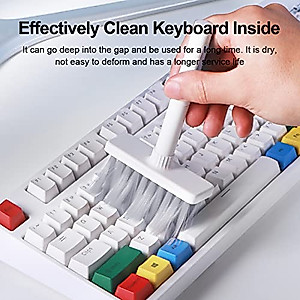 Hagibis Cleaning Soft Brush Keyboard Cleaner 5-in-1 Multi-Function Computer Cleaning Tools Kit Corner Gap Duster Keycap Puller for Bluetooth Earphones Lego Laptop Airpods Pro Camera Lens (Grey)