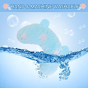 Pet Pillow for Dogs & Cats, Dog Calming Pillow, Dog Neck Pillow U-Shaped Pillow for Dogs & Cat, Soft Fluffy Cat Bed Pillow Pet Calming Toy, Joint Relief Sleeping Improve for Pets(Blue)