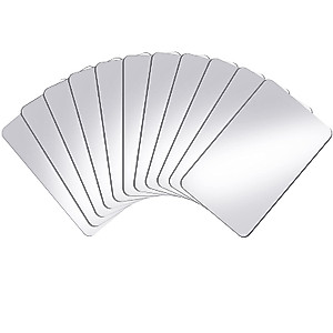 10 Pieces Plastic Mirror Acrylic Safety Mirror Sheets Non Glass Mirror Safety Mirrors for School Science Mirrors for Classroom Home, 6.3 x 3.94 Inch