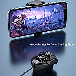 KingTSYU Phone Cooler Fan for Gaming, Cell phone Cooling Case for 4-6.5inch iPhone/Android Phone, Mobile Phone Radiator for PUBG Gaming