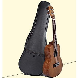 Majowir Concert Ukulele Case Black Ukulele Padding Bag for 24 Inch Ukulele