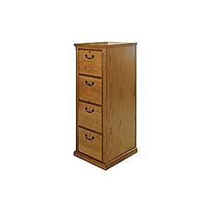 Martin Furniture Huntington Oxford 4-Drawer File Cabinet, Wheat Finish, Fully Assembled