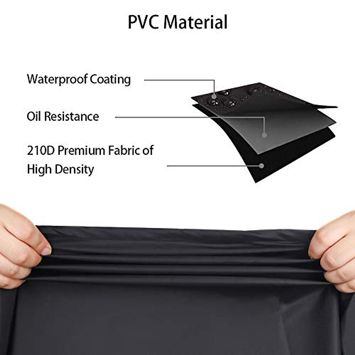 QEES Outdoor Patio Chiminea Cover Chiminea Protection with Waterproof, Chimney Fire Pit Heater Cover, Outdoor Garden Heater Cover (420 Black Oxford Cloth)