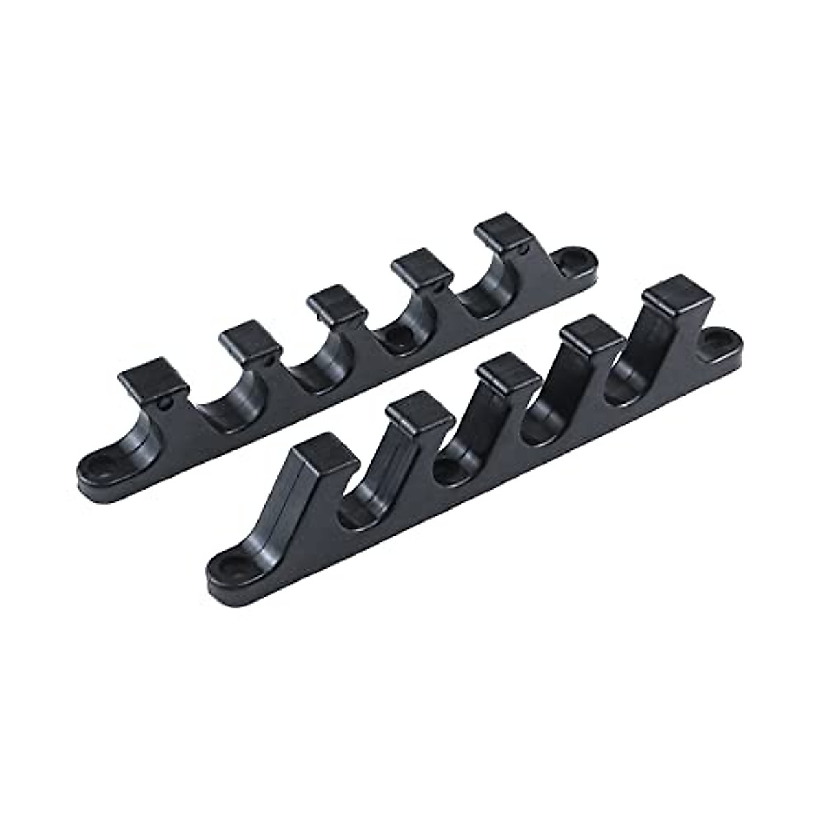 Meprotal 4pcs Adjustment Brackets for Patio Outdoor Lawn Yard Furniture or Chaise Lounges Replacement Position Adjuster Recliner Brace (5 Position - Black)