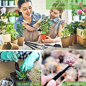 FANSTATE Bonsai Tree Kit, 24 PCs Bonsai Tools Set High Carbon Steel Succulent Trimming Tools Set Include Pruning Shears, Cutters, Training Wires, Bonsai Grooming Care Kit for Starter Gardening Gifts