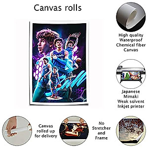 LaMelo Ball Poster Canvas Wall Art Basketball Posters Living Room Bedroom Office Wall Decor (16x24inch-No Frame,A)