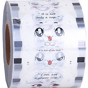 JIAWANSHUN Cup Sealer Film 95 mm (3.74'') Tea Cup Sealing Film for PP Cups/Paper Cup