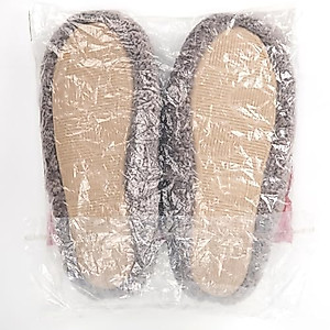 EverFoams Women’s Soft Curly Full Slippers Memory Foam Lightweight House Shoes Cozy Loafer with Polar Fleece Lining Grey,7-8 US