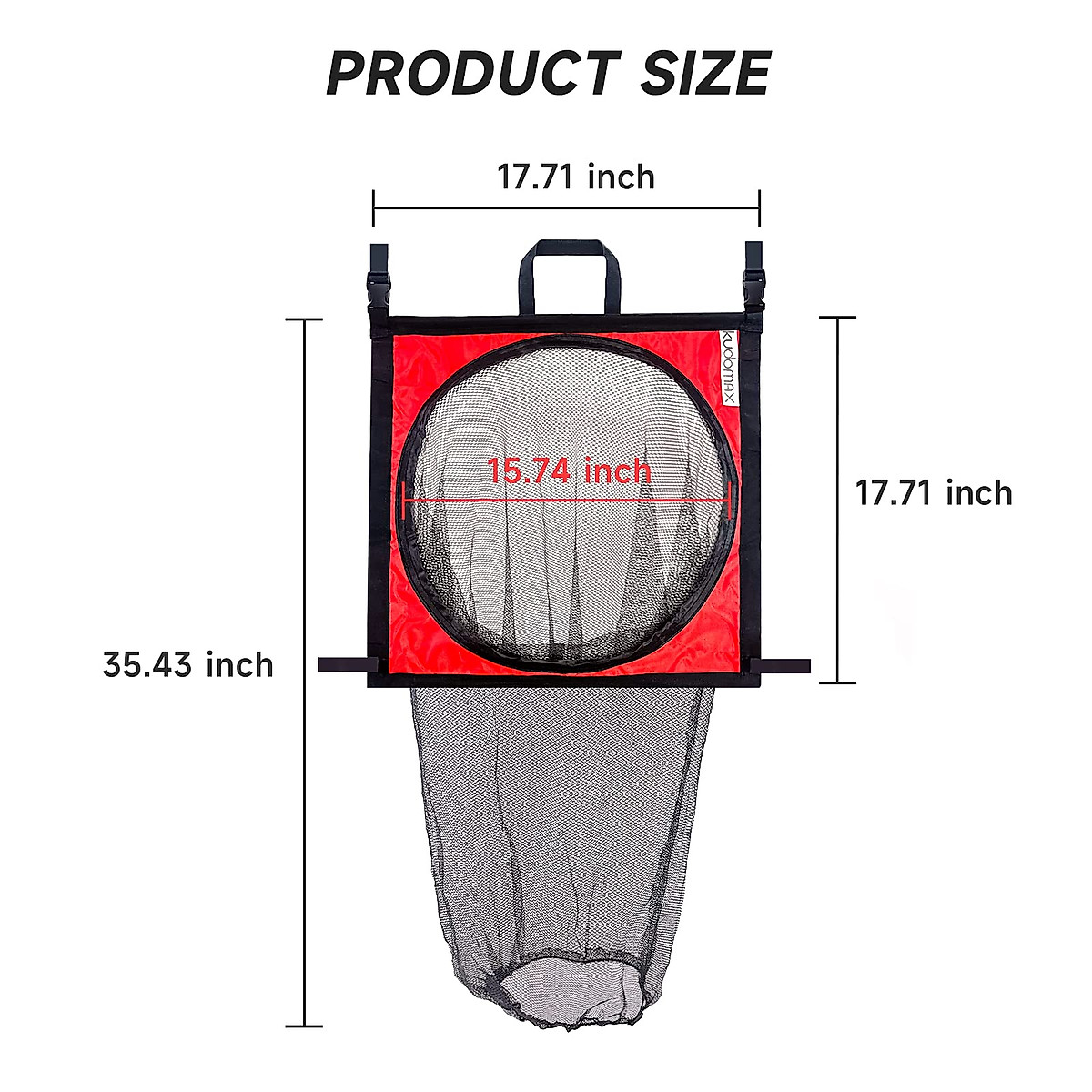 Soccer Target Goal Net and Soccer Ball Bag: 3 in 1 Top Bins Target Goal and Equipment Bag, Multi-Sport Target Net Easy to Attach and Detach to The Goal for Shooting Accuracy Training