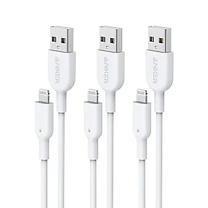 Anker Lightning Cable(3-Pack), Powerline II [3ft MFi Certified] Charger Cable/Sync Lightning Cord Compatible with iPhone SE 11 11 Pro 11 Pro Max Xs MAX XR X 8 7 6S 6 5, iPad and More
